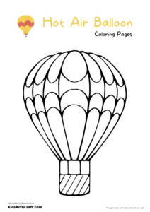 Hot Air Balloons Coloring Pages For Kids – Free Printables - Kids Art ...