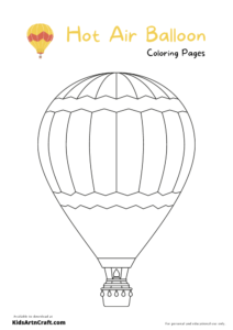 Hot Air Balloons Coloring Pages For Kids – Free Printables - Kids Art ...