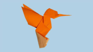How To Make An Origami Hummingbird With Kids - Kids Art & Craft