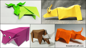 How To Make An Origami Buffalo With Kids - Kids Art & Craft