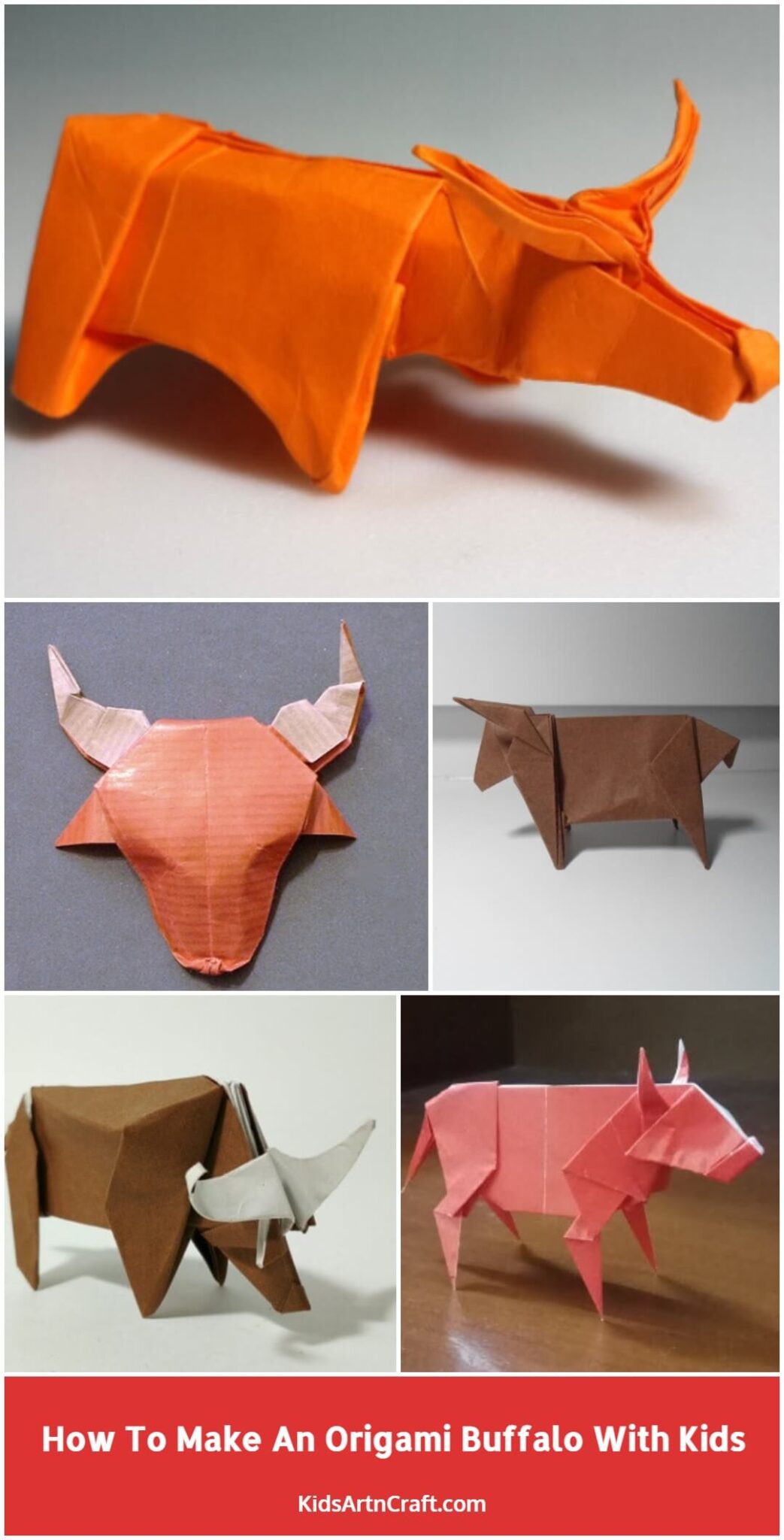 How To Make An Origami Buffalo With Kids - Kids Art & Craft