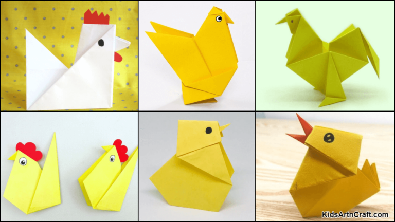 How To Make An Origami Chicken With Kids - Kids Art & Craft
