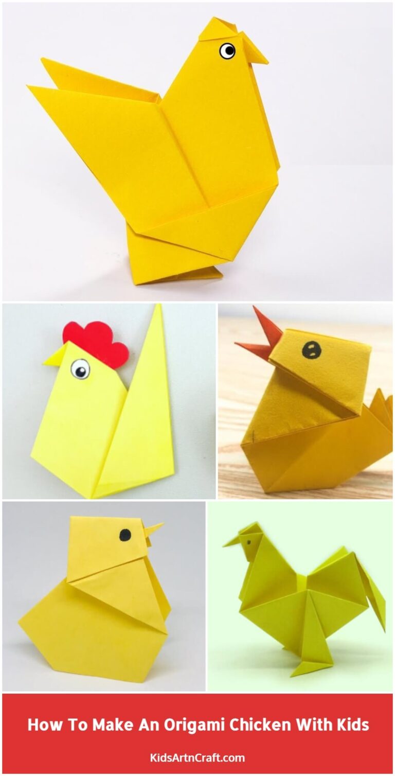 How To Make An Origami Chicken With Kids - Kids Art & Craft