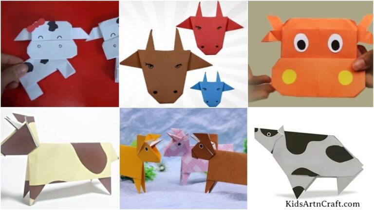 How To Make An Origami Cow With Kids - Kids Art & Craft