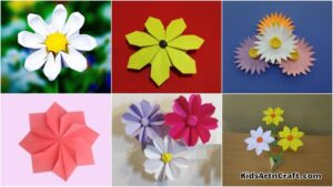 How To Make An Origami Daisy With Kids - Kids Art & Craft