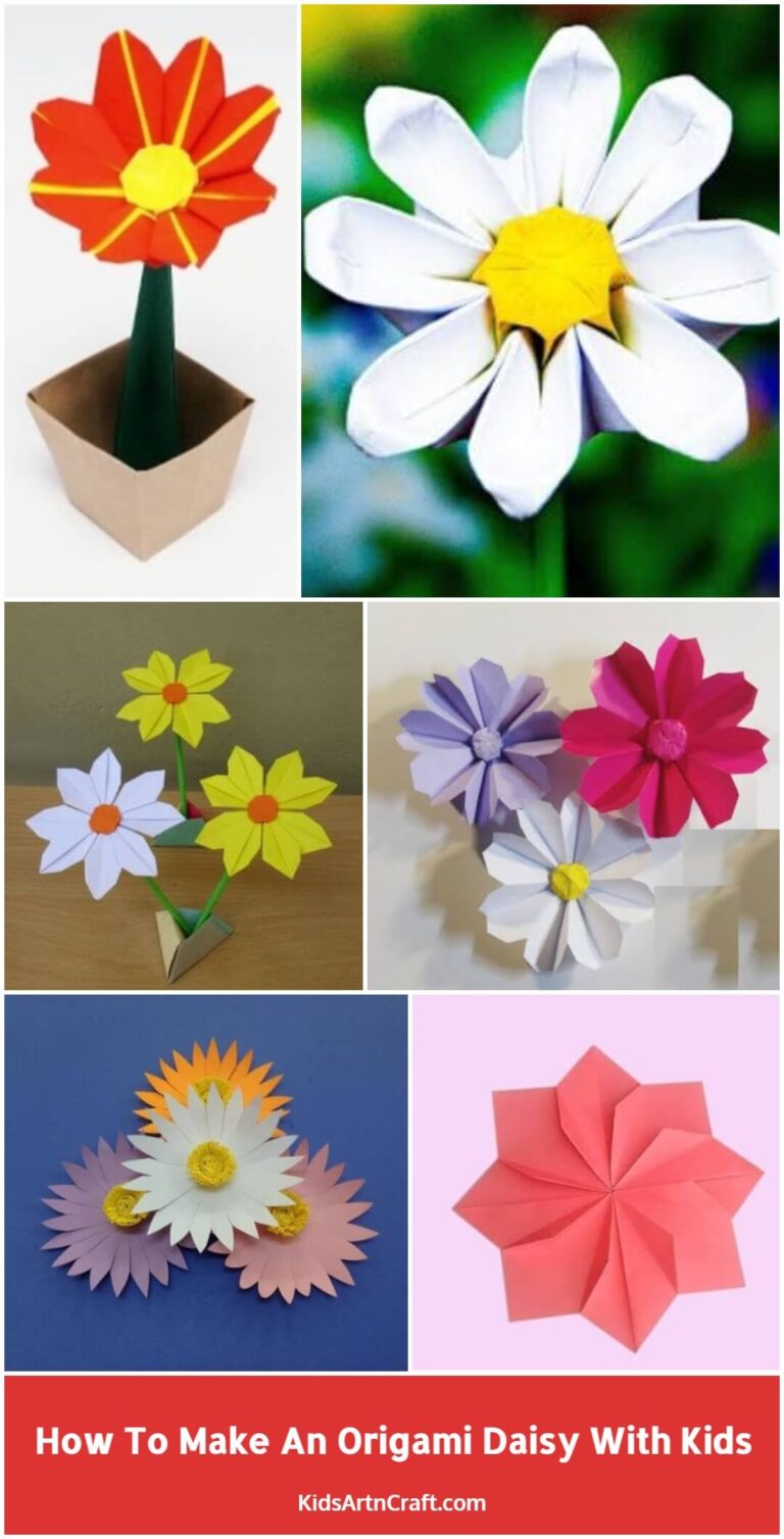 How To Make An Origami Daisy With Kids - Kids Art & Craft