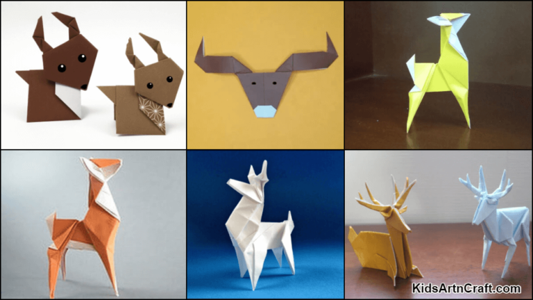 How To Make An Origami Deer With Kids - Kids Art & Craft
