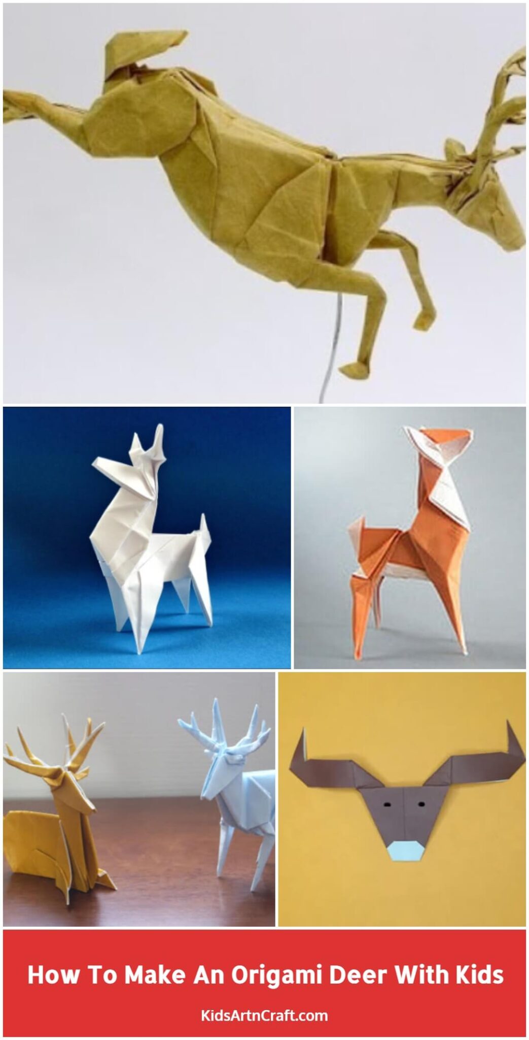How To Make An Origami Deer With Kids - Kids Art & Craft
