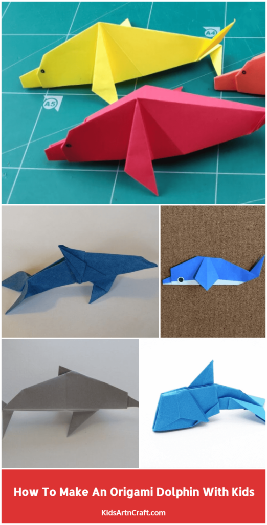 How To Make An Origami Dolphin With Kids - Kids Art & Craft