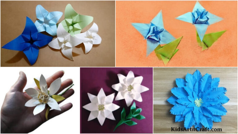 How To Make An Origami Edelweiss With Kids - Kids Art & Craft