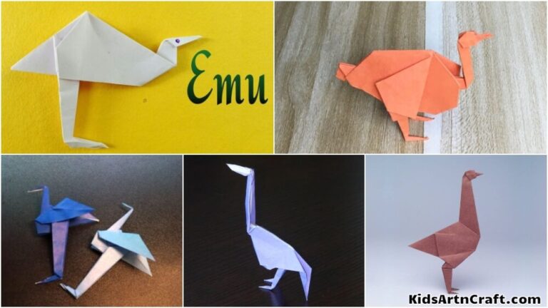 How To Make An Origami Emu With Kids - Kids Art & Craft