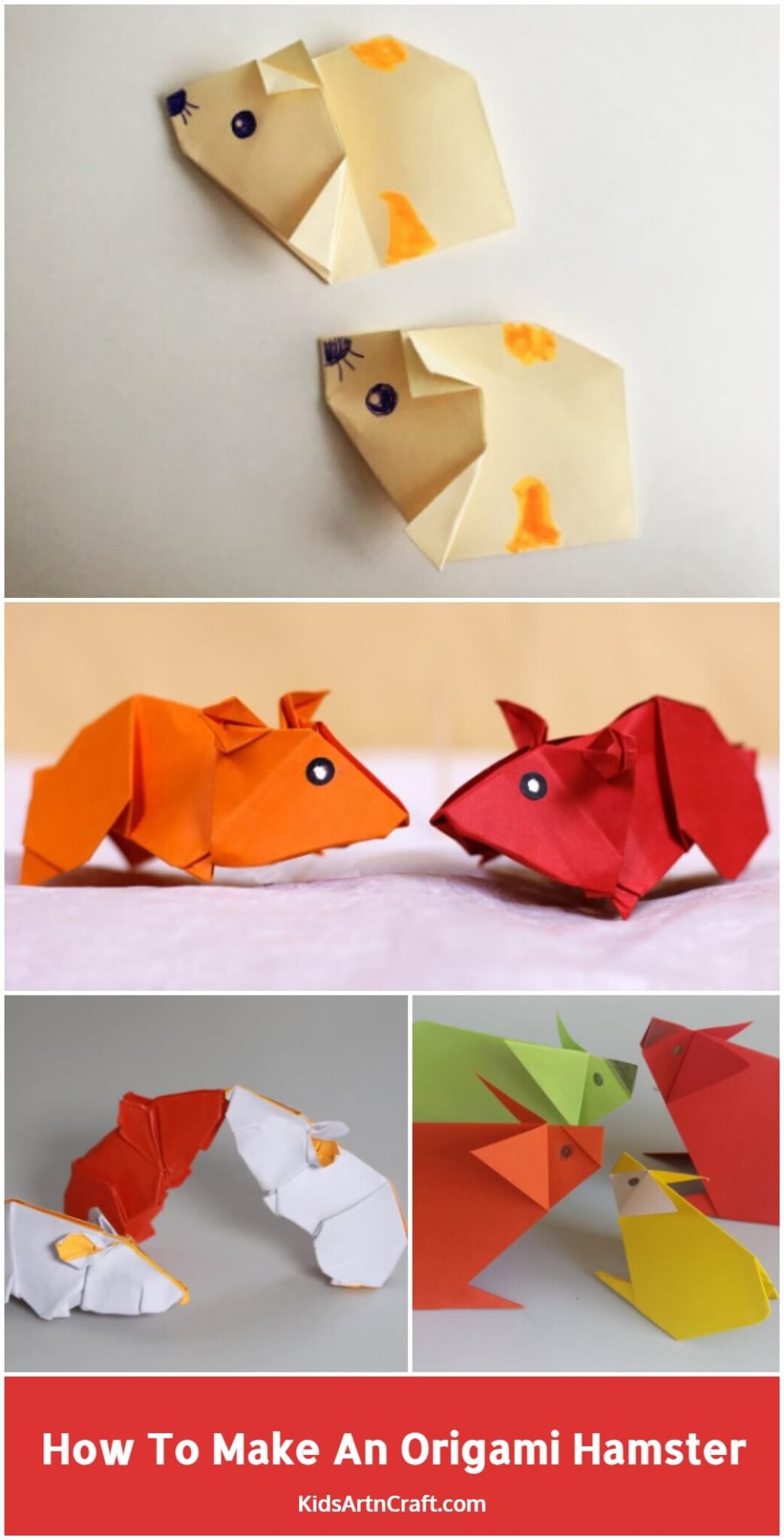 How To Make An Origami Hamster With Kids - Kids Art & Craft