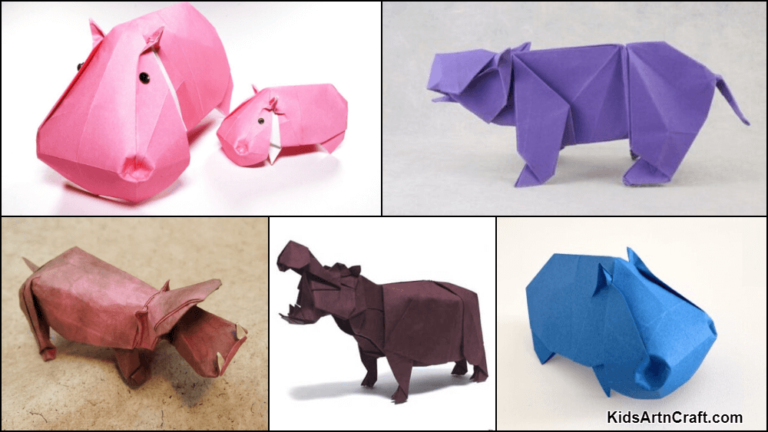How To Make An Origami Hippo With Kids - Kids Art & Craft
