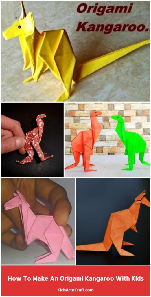 How To Make An Origami Kangaroo With Kids - Kids Art & Craft