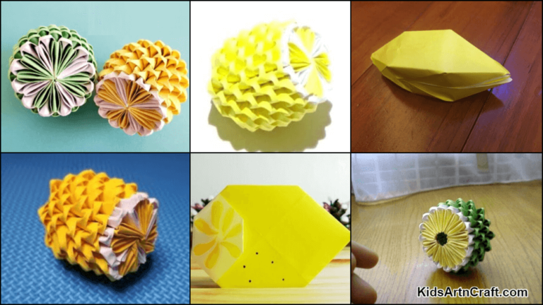 How To Make An Origami Lemon With Kids - Kids Art & Craft