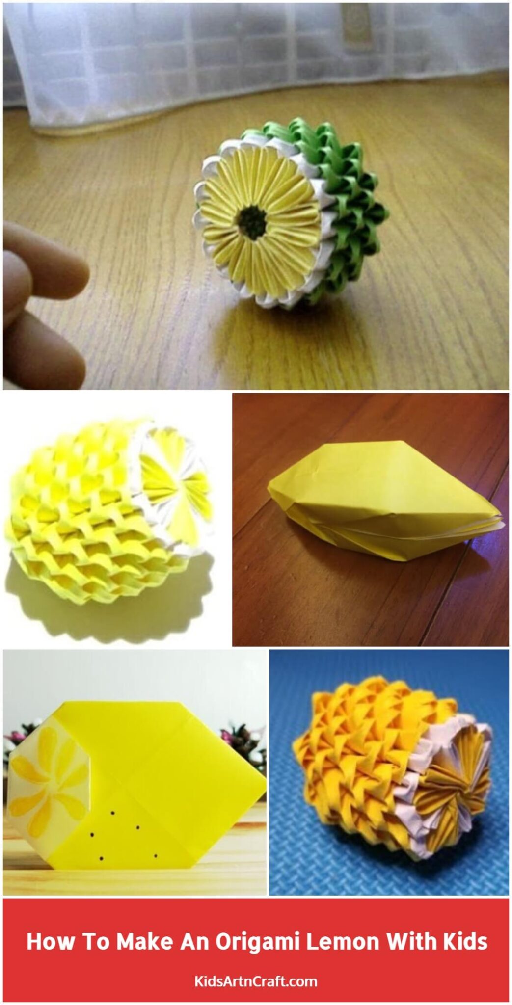 How To Make An Origami Lemon With Kids - Kids Art & Craft