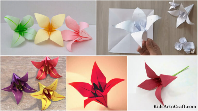 How To Make An Origami Lily With Kids - Kids Art & Craft