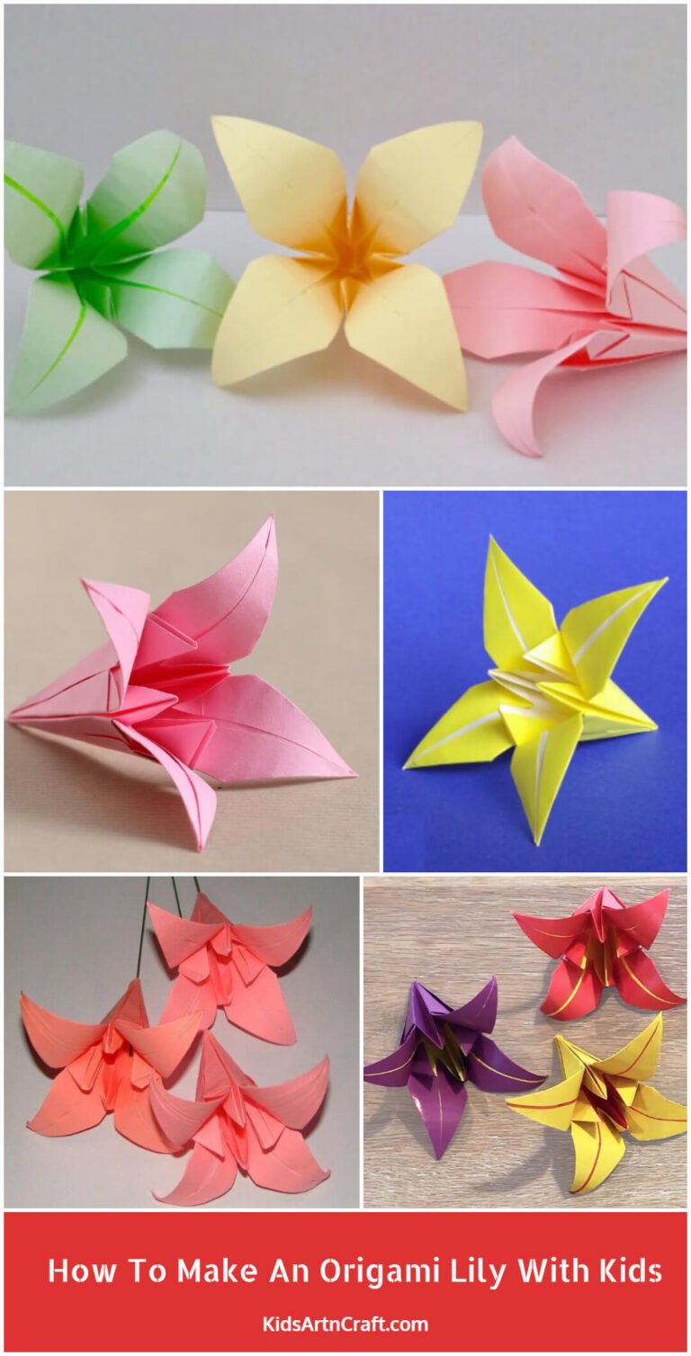 How To Make An Origami Lily With Kids - Kids Art & Craft