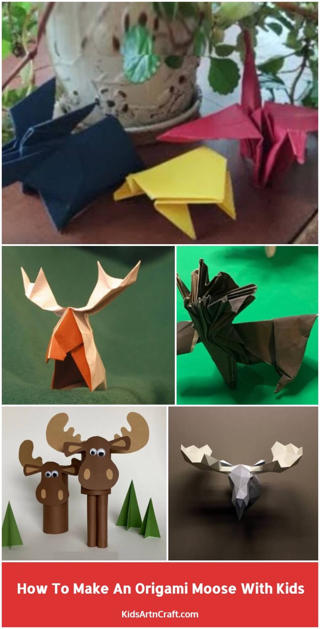 How To Make An Origami Moose With Kids - Kids Art & Craft