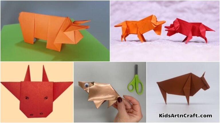 How To Make An Origami Ox With Kids - Kids Art & Craft
