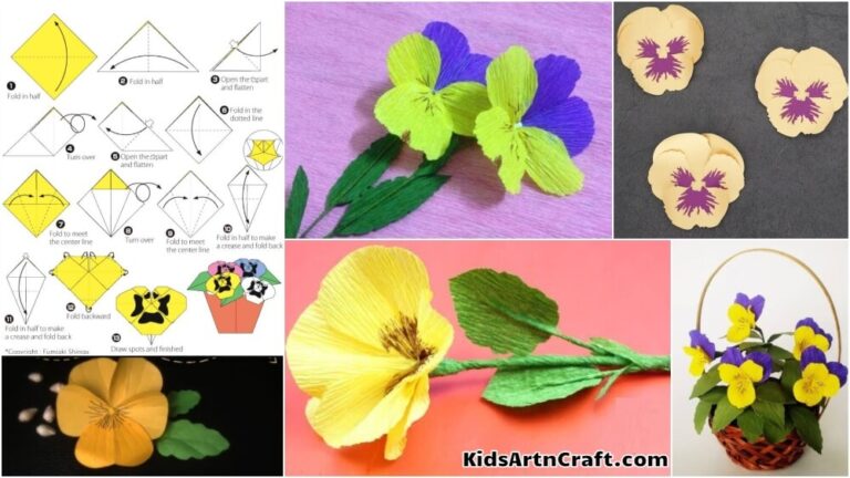 How To Make An Origami Pansy With Kids - Kids Art & Craft
