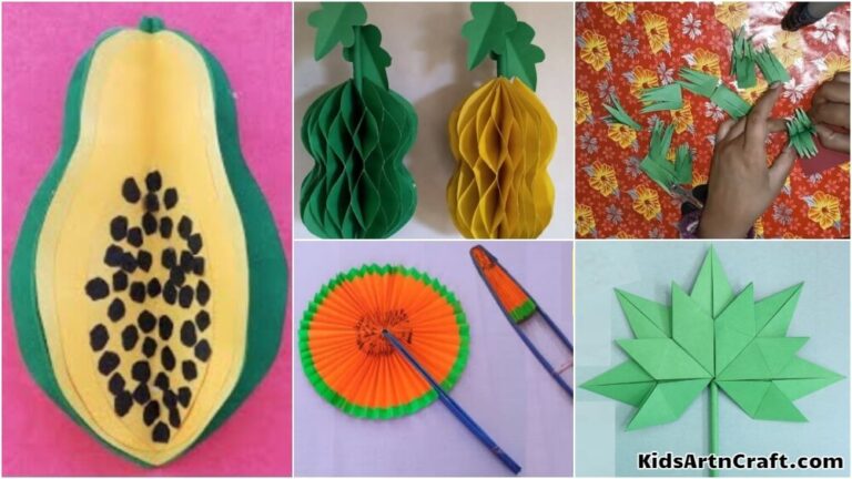 How To Make An Origami Papaya With Kids - Kids Art & Craft