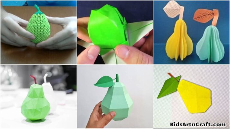 How To Make An Origami Pear With Kids - Kids Art & Craft