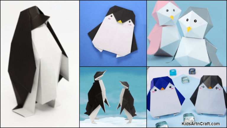 How To Make An Origami Penguin With Kids - Kids Art & Craft