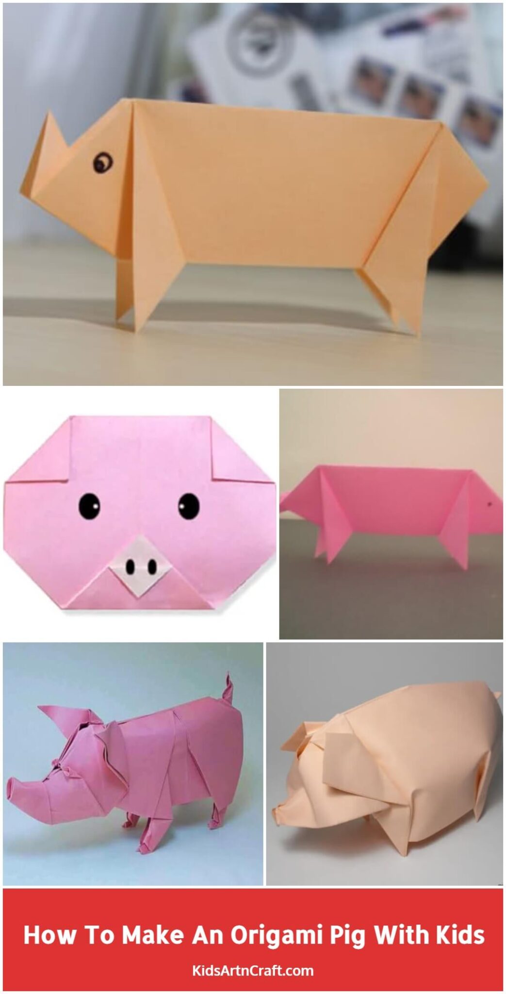 How To Make An Origami Pig With Kids - Kids Art & Craft