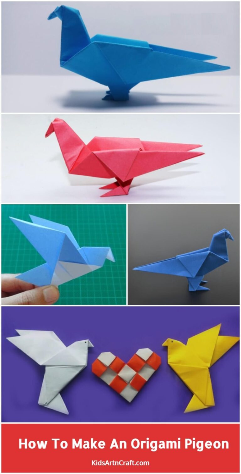 How To Make An Origami Pigeon With Kids - Kids Art & Craft