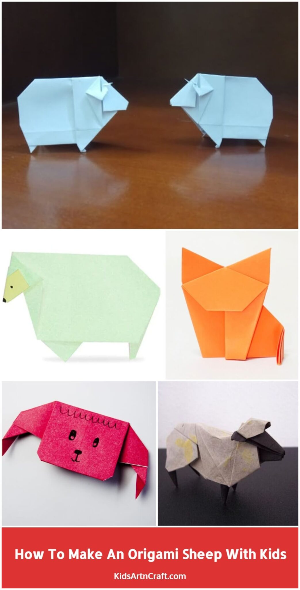 How To Make An Origami Sheep With Kids - Kids Art & Craft