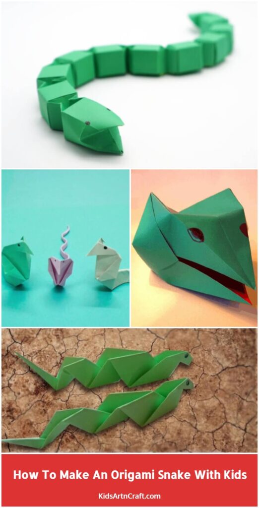 How To Make An Origami Snake With Kids - Kids Art & Craft