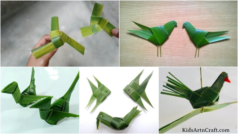 How To Make An Origami With Coconut Leaf Kids Art Craft