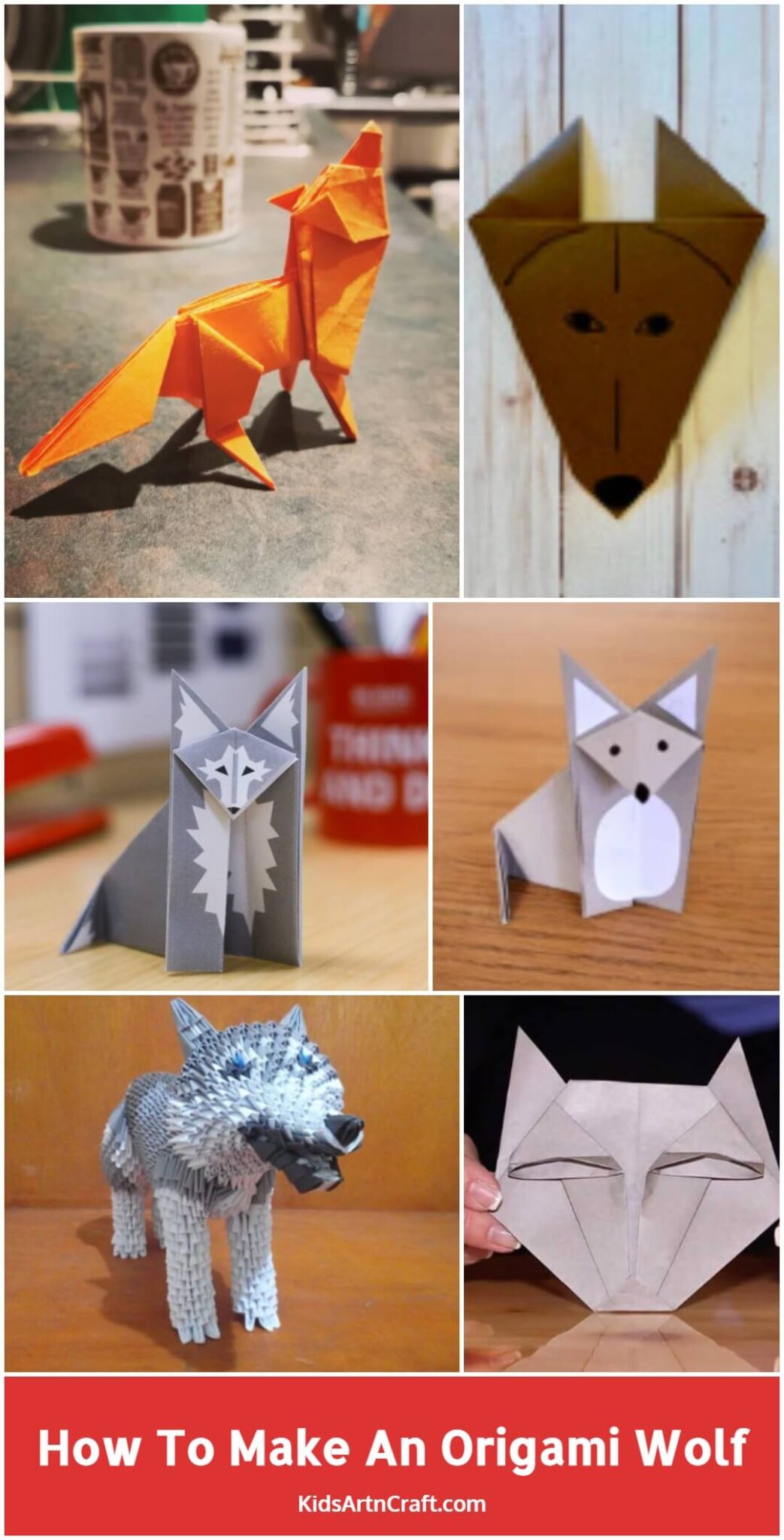 How To Make An Origami Wolf With Kids - Kids Art & Craft