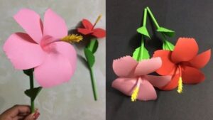 How To Make An Origami Hibiscus With Kids - Kids Art & Craft