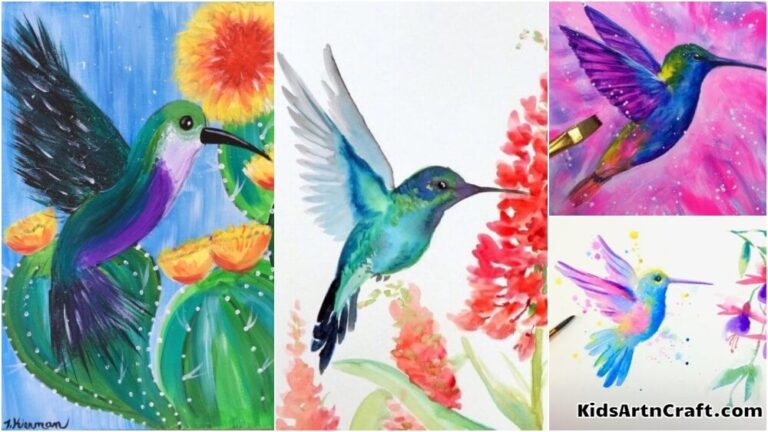 Hummingbird Paintings For Kids - Kids Art & Craft