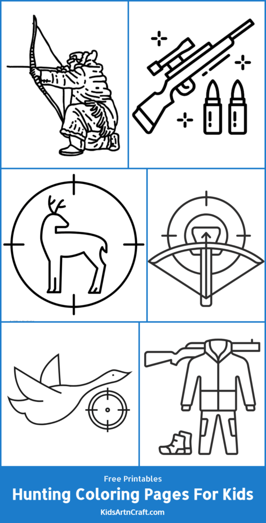 Hunting Coloring Pages For Kids – Free Printables - Kids Art & Craft