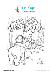 Ice Age Coloring Pages For Kids – Free Printables - Kids Art & Craft