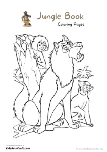 Jungle Book Coloring Pages For Kids – Free Printables - Kids Art & Craft