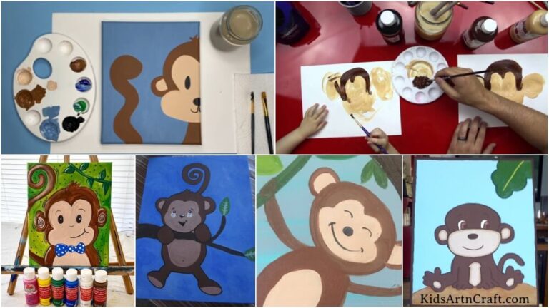 Monkey Paintings For Kids - Kids Art & Craft
