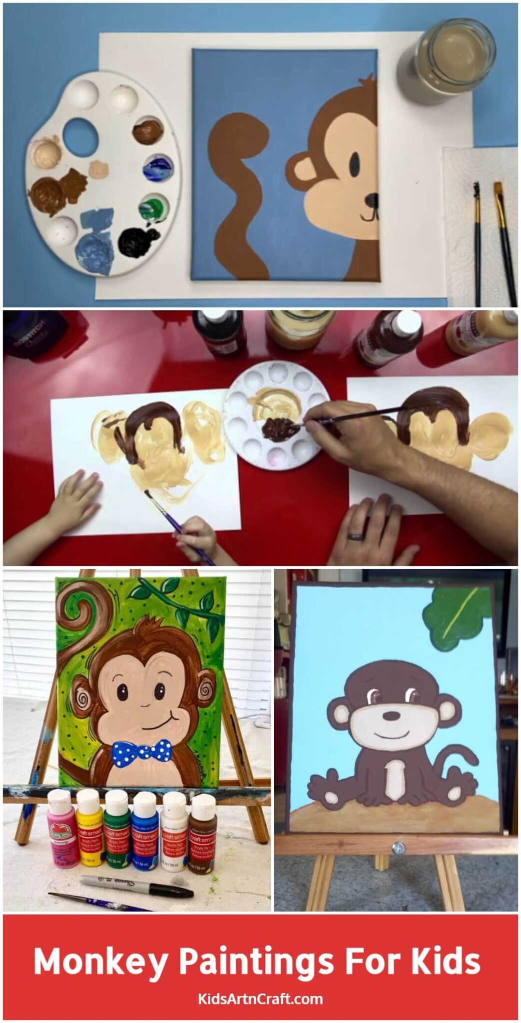 Monkey Paintings For Kids - Kids Art & Craft