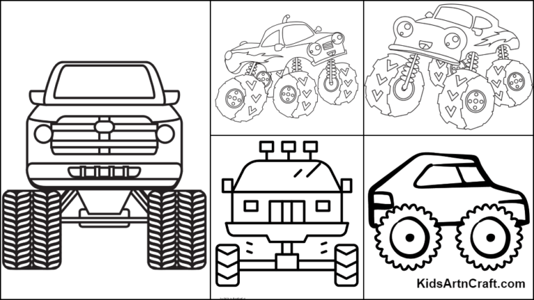 Monster Truck Coloring Pages For Kids – Free Printables - Kids Art & Craft