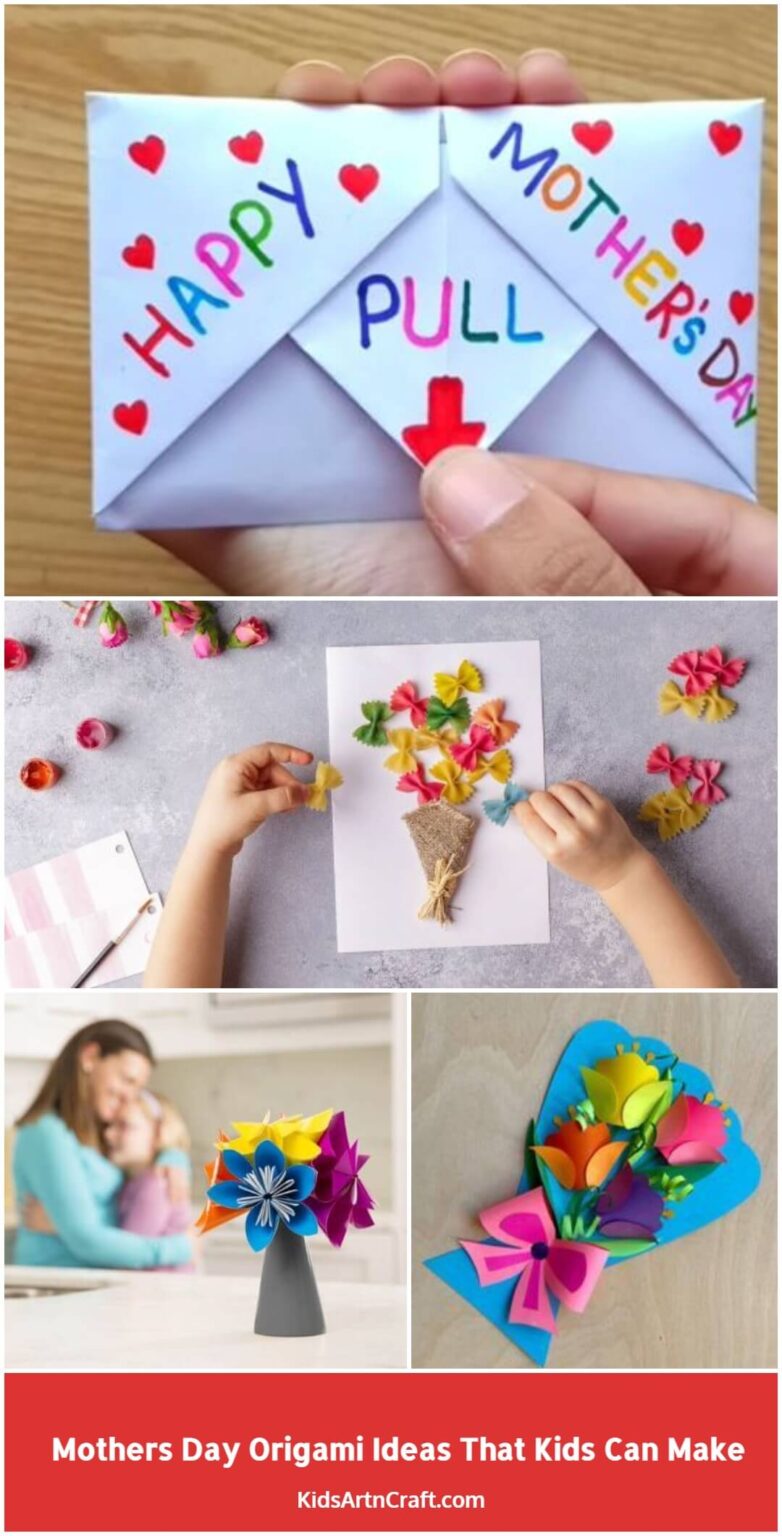 Mothers Day Origami Ideas That Kids Can Make - Kids Art & Craft
