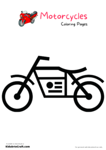 Motorcycles Coloring Pages For Kids – Free Printables - Kids Art & Craft