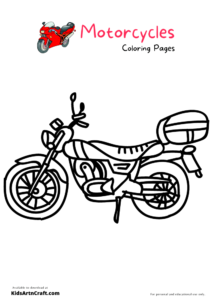Motorcycles Coloring Pages For Kids – Free Printables - Kids Art & Craft
