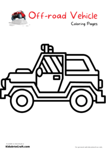 Off-road Vehicle Coloring Pages For Kids – Free Printables - Kids Art ...