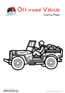 Off-road Vehicle Coloring Pages For Kids – Free Printables - Kids Art ...