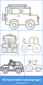 Off-road Vehicle Coloring Pages For Kids – Free Printables - Kids Art ...