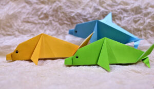 How To Make An Origami Dolphin With Kids - Kids Art & Craft