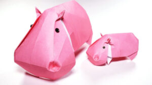 How To Make An Origami Hippo With Kids - Kids Art & Craft